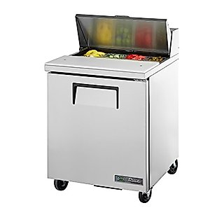 True TSSU-27-08-HC Commercial Cold Food Prep Table with Hydrocarbon Refrigerant, 36.75" Height, 30.125" Width, 27.625" Length