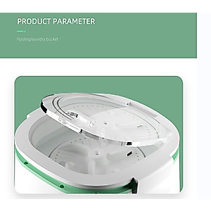 Small Portable washing machine，Camping laundry washer ，Portable Laundry Tub with Pipe,mini Washer,Small Clothes Washing Machine Washer for baby,Pet clothes,Travelling,Camping (Green)