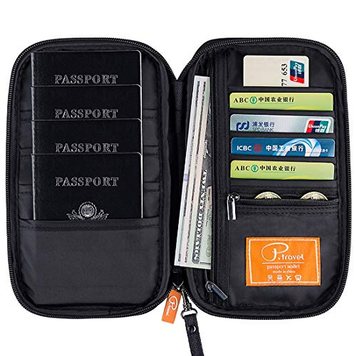 VanFn Passport Wallets and Cosmetic Bags, Makeup Bag Cosmetic Bag for Women Cosmetic Travel Makeup Bag Large Travel Toiletry Bag for Girls Make Up Bag Brush Bags Toiletry Bag