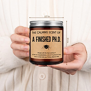 LEADO Graduation Candle - PhD Graduation Gifts, Doctorate Graduation Gifts, 2024 Graduation Gifts for Her, Him - Funny Dissertation Gift, Congrats Grad Gifts for Doctoral Graduates, Women, Men