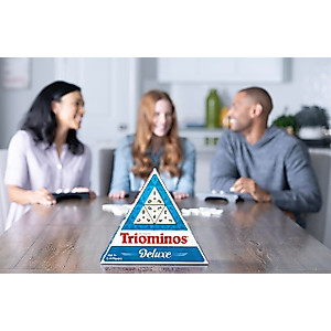 Pressman Tri-Ominos - Deluxe Edition Triangular Tiles with Brass Spinners, 5"