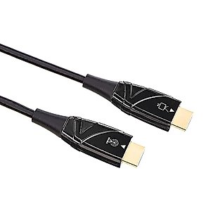Amazon Basics HDMI Fiber Optic Cable, 18Gbps High-Speed, 4K@60Hz, 2160p, 48-Bit Color, Ethernet Ready, 50 Foot, Black
