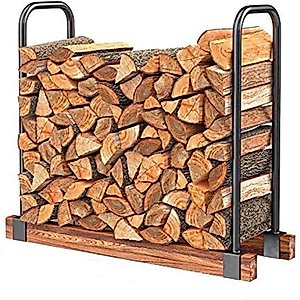 DOEWORKS Heavy Duty Firewood Racks Adjustable Length Log Bracket Rack Holder