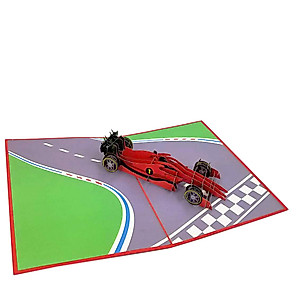 Racing Car 3D pop up greeting card - Formula One, Car Racing, F1, Happy Birthday, Congratulations, Car Lover, Just Because, Friendship, Thank You, Father's Day | Pop Card Express (Racing Car Birthday Card)
