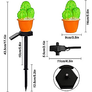 Solar Garden Lights Solar Garden Stakes Light,Outdoor Solar Pineapple Light,Decorative Cactus Stake Landscape Lights,Waterproof Solar Powered Pathway Lights for Patio Lawn