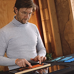 Piano Pad Accessory for J-Play MIDI Controller - 25 Keys and Effect Zone, Dedicated Musical App Included, Plug & Play Music Instrument Fire Edition