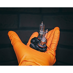 Inspire Heavy Duty Orange Nitrile Disposable Gloves | ULTRA 8 Mil Gloves Diamond Textured For Secure Grip | Food Safe, Industrial Gloves Disposable Latex Free Mechanic Gloves | Nitrile Gloves