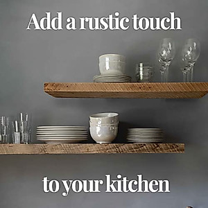 Olde Wood Limited Reclaimed Wood Floating Shelf | for Living Room, Bedroom, Kitchen & Bathroom | Simple Wall Mount Shelving for Rustic Barnwood or Modern Farmhouse Decor | (Approx. 2" x 4" x 18")