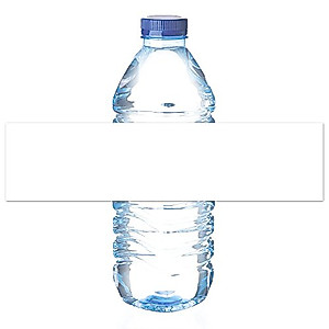 Mr-Label 8.11"×2" Waterproof Matte White Water Bottle Labels – for Inkjet/Laser Printer – Self-Adhesive Wraparound - for Wedding|Baby Shower|Corporate Event (10 Sheets Total 50 Labels)