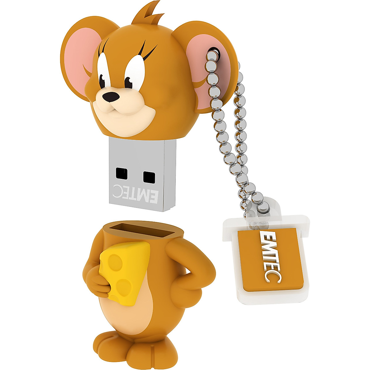 Emtec ECMMD16GHB103 - USB 2.0 Flash Drive - 16 GB, 16 Go - Licence Range - HB103 Collection - Hanna Barbera - Jerry Character - 3D Gum Soft Touch