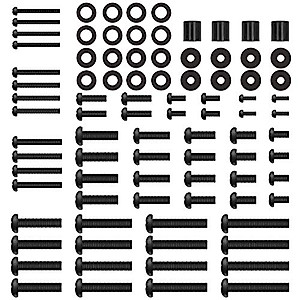 Universal TV Mounting Hardware Kit Fits Most TVs up to 80 inches, VESA Wall Mount M4, M5, M6, M8 Screws, Spacers and Washers, Works with Most TV/Monitor Mounts, PGUHP2, Black