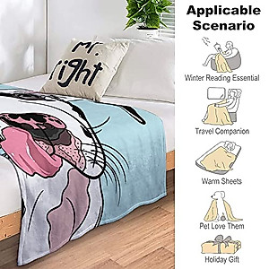 Jreergy Dog Throw Blanket for Bedroom Couch Travelling,Comfortable All Season Air Conditioning Blanket for Adult Chidern 50"x40"