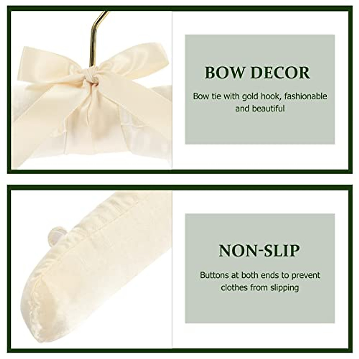 Garneck 10pcs Hanger Bridal Coats with Shoulder Costume for Coat Heavy Bridesmaid Shop Dress Pant Non- Bump Slip Satin Non- Slip Sponged No Skirt Covers Canvas Anti Silk