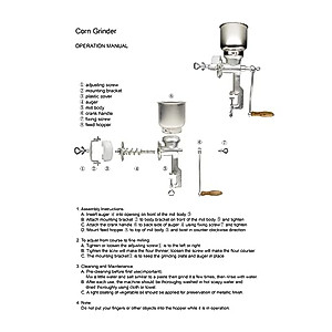 Premium Quality Cast Iron Corn Grinder For Wheat Grains Or Use As A Nut Mill