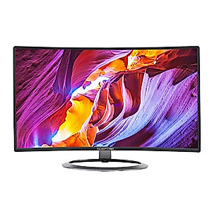 Sceptre C248W-1920R 24" Curved 75Hz Gaming LED Monitor Full HD 1080P HDMI DisplayPort VGA Speakers Ultra Thin Metal Black