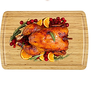 Fashionwu 76 cm Extra Large Bamboo Cutting Board for Kitchen, 30 x 20 Inch Large Wooden Cutting Boards with Juice Groove, Thick Butcher Block Cutting Board for Meat Vegetables, Large Charcuterie Board