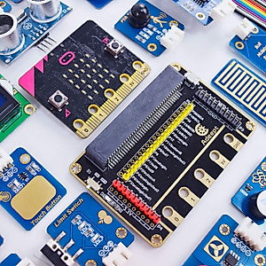 Adeept Sensor Starter Kit for BBC Micro:bit (V2 Included) | Programmable Starter Kit for Micro:bit with 35 Projects PDF Tutorial Book | Expansion Board Included