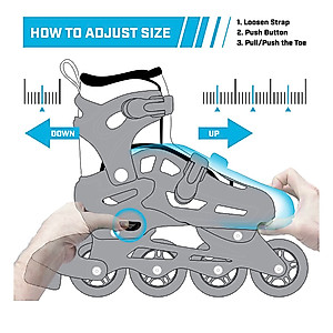 Roller Derby Boys Sprinter 2N1 Quad and Inline Skates Combo
