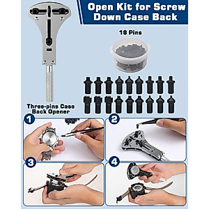 Vastar Watch Repair Kit, Watch Battery Replacement Tool Kit, Watch Link Removal Tool Kit, Watch Band Link Pin Tool Set with Carrying Case