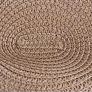 Womens Classic Wide Brim Straw Panama Hat Fedora Summer Beach Sun Hat UPF Straw Hat for Women Khaki
