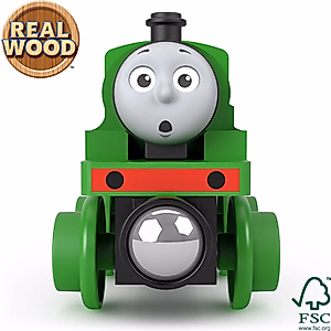 Thomas & Friends Wooden Railway Toy Train Percy Push-Along Wood Engine for Toddlers & Preschool Kids Ages 2+ Years (Amazon Exclusive)