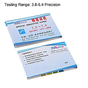 uxcell PH Test Strips 3.8-5.4 Indicator Paper Lab Litmus Tester 80in1 Kit for Water Food Pool Aquarium Testing Alkaline Acid
