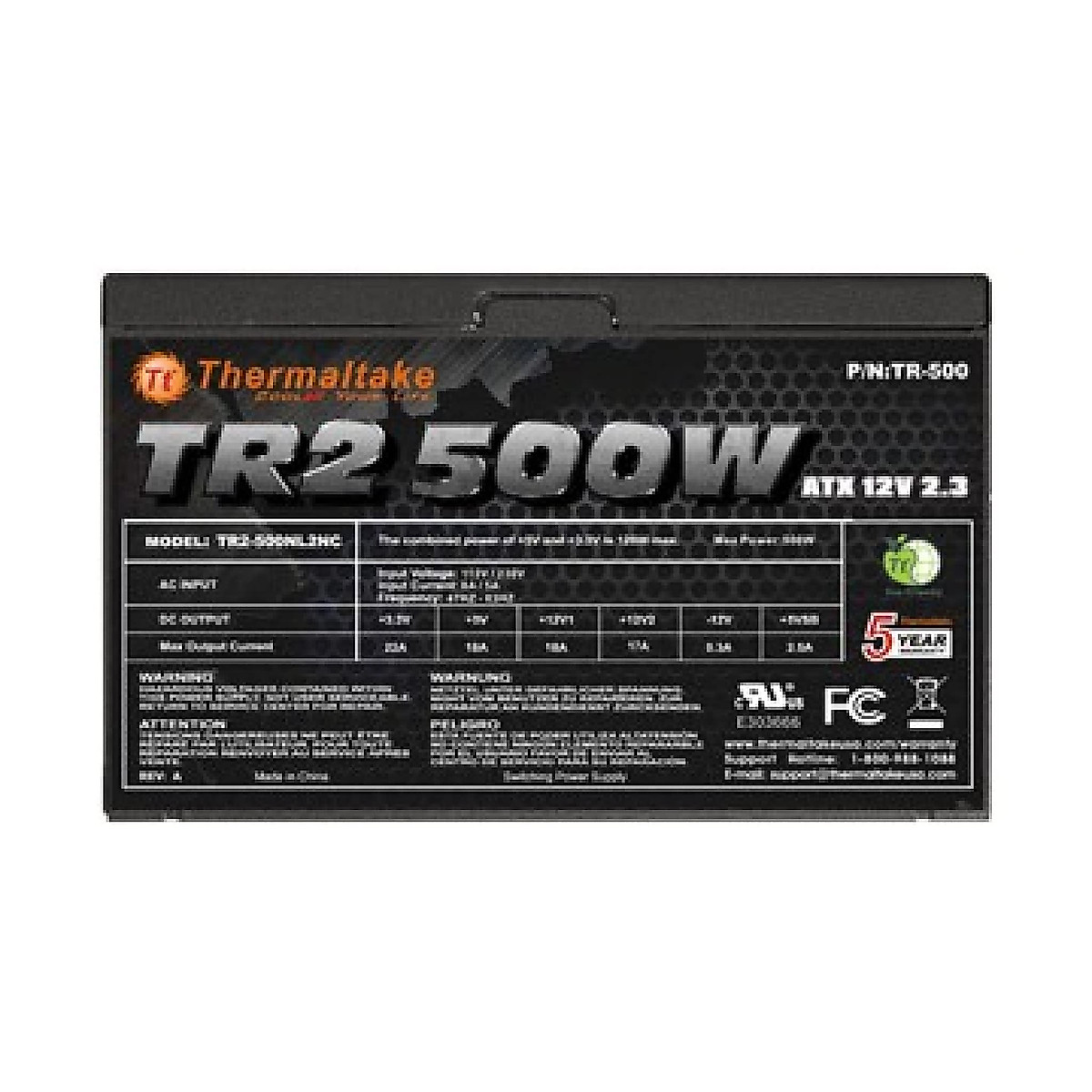 Thermaltake TR2 500W ATX 12 V2.3 Power Supply TR-500CUS