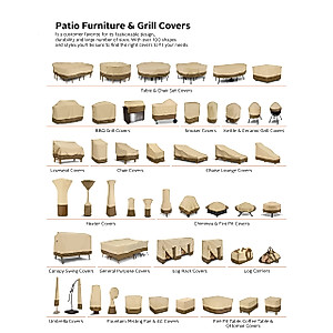 Classic Accessories Veranda Water-Resistant 25.5 Inch Stackable Patio Chair Cover, Pebble