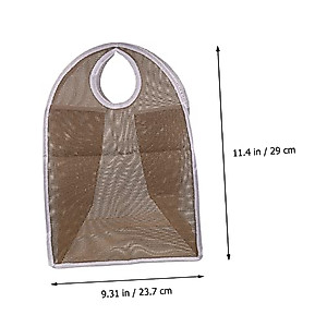 Sundry For Washing Shopping Collapsible Foldable Vegetable Handles with Laundry Home Travel Dirty Basket Holder Khaki Storage Mesh Bags Bag Handbag Organizer Clothes Hamper