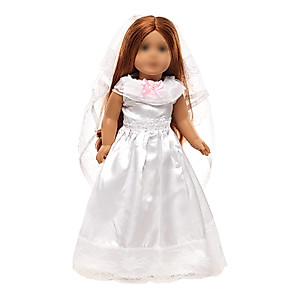 BARWA Doll Clothes Wedding Dresses for American 18 inch Dolls