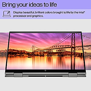 HP Envy x360 15 inch Laptop, FHD Display, Intel Core i7-1355U, 16 GB RAM, 1 TB SSD, Intel Iris Xe Graphics, Windows 11 Home, 15-ew1199nr (2023),Silver