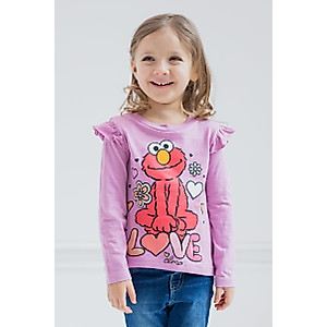 Sesame Street Elmo Toddler Girls 2 Pack T-Shirts Multicolored 4T