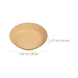 Hemoton 50pcs Air Fryer Oil Grill Accesories - Liners Silver Oyster Shell Ferris Wheel Photo Frame Wood Round Food Steamer Mats Bbq Accessories Cookie Cake Paper Household Baking Supplies