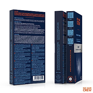 NO HAIR CREW Body Wax Strips – High Performance Wax Strips Made for Men, 20 strips & 4 soothing cleansing wipes