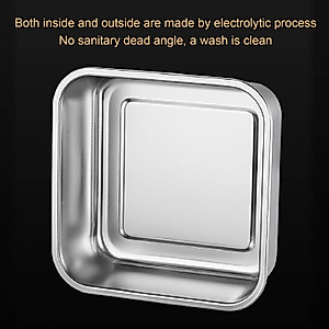 Stainless Steel Containers With Lids, Stainless Steel Food Containers, Food Storage Container, Metal Leak Proof Food Container Box Adult Box for Home (500ml)