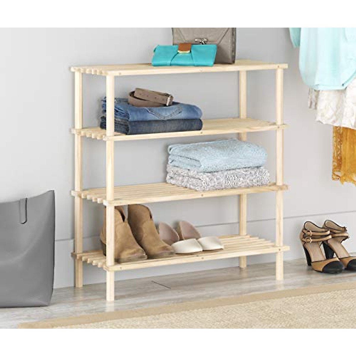 Whitmor Wood 4-Tier Shelf