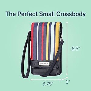 Nautica Women's Crossbody Cellphone Purse, Ribbon Stripe