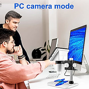 CIMELR LCD Digital Microscope 4.3 inch Handheld USB Microscope 50X-1000X Magnification PCB Coin Soldering Microscope Video Camera for Adults/Kids - 8 LED Lights, SD Card Included,Windows Compatible
