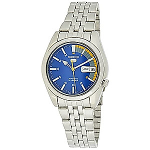 Seiko 5 Automatic Blue Dial Silver Stainless Steel Men's Watch SNK371K1