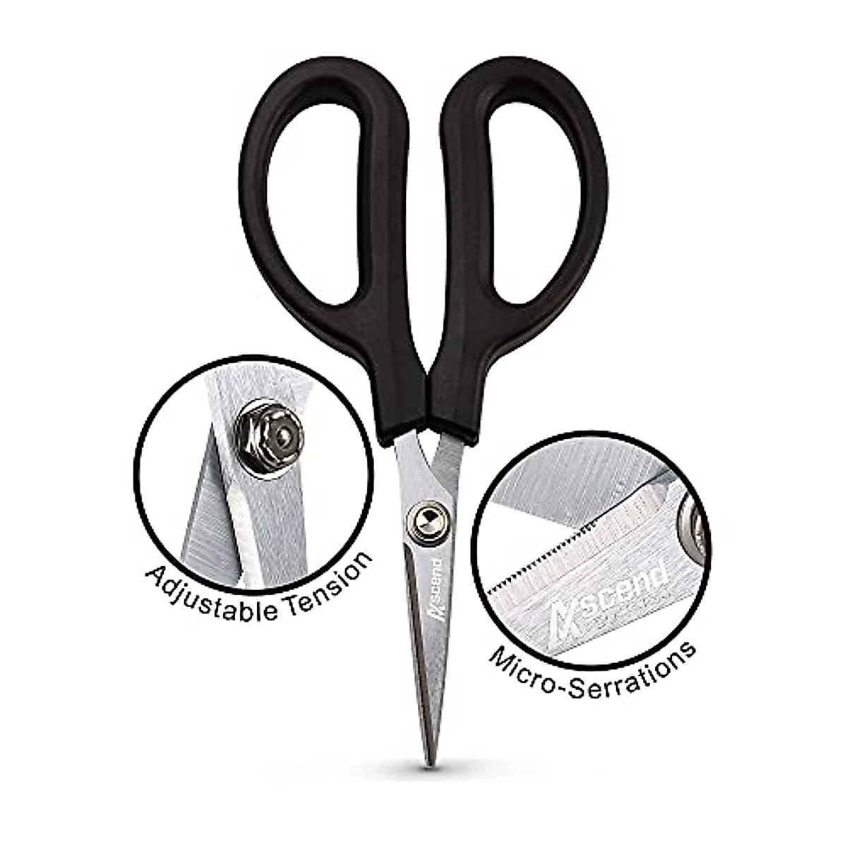 Ascend Tools 6-1/4 inch Carbon Steel Shears - Kevlar, Dyneema, Vectran, Spectra, Technora, Nomex, Innegra, Dacron, Fiberglass, Carbon Fiber, Breathers fiber cable