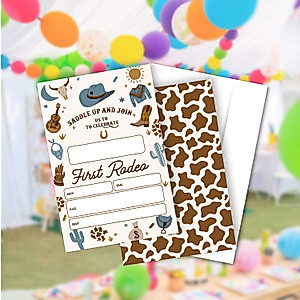 Grapehiker Unisex-Adults Birthday Party Invitation Set, 20 Cards with Envelopes, Multicolor, Includes Horizontal Lines for Writing Details