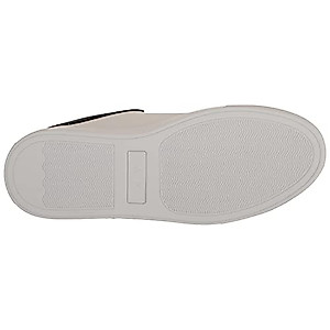 A|X Armani Exchange Men's Updated Leather Sidewall Logo Sneaker, Op.White+Black, 11