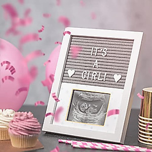 LittleVision Sonogram Picture Frame Felt Letterboard/Ultrasound Picture Frame | The Most Unique, Customizable Baby Letter Board For Your Nursery, Baby Showers, and Gender Reveals