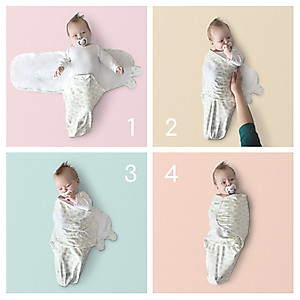 Swaddle Blanket for Baby, Newborn Boy or Girl Adjustable Sleepsack, Unisex, Organic Cotton Swaddle Wrap Set 3 Bags in Pack for Infant, Soft Blankets with Baby Hat
