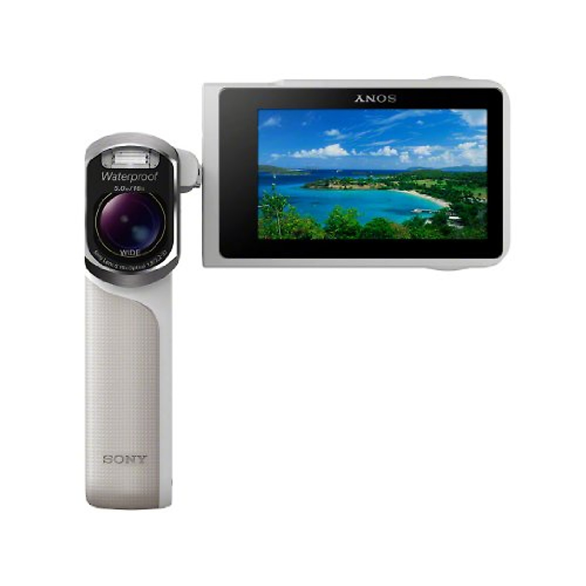 SONY HANDYCAM Waterproof Digital HD Movie Camera HDR-GW77V W?White - International Version (No Warranty)