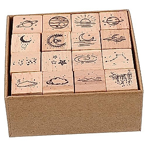 LIGHTAOTAO Kids Stamps 1 Box Wooden Stamp Set Wooden Stamps Stamps Stampers for Stampers Birthday Wood Mounted Rubber Stamp DIY Hand Account Seal Creative Stamps Wood Stamps Kids Stampers