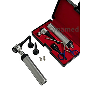 New Led Lense Veterinary Operating Otoscope Kit Plus 1 Forceppk plus1 Bulb Cynamed