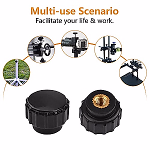 MOROBOR M5 Knurled Thread Clamping Knob, 10pcs Black Plastic Through Hole Set Brass Female Threaded Nut,Screw-On Handle Clamping Knob for Mechanical Equipment