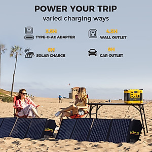 LIPOWER Portable Power Station, 1200W Solar Generator LiFePO4 Battery G1000L1120Wh with AC Outlets Emergency Power for Camping, RV, Outdoor