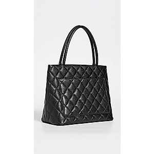 CHANEL Women's Pre-Loved Medallion Tote, Caviar, Black, One Size